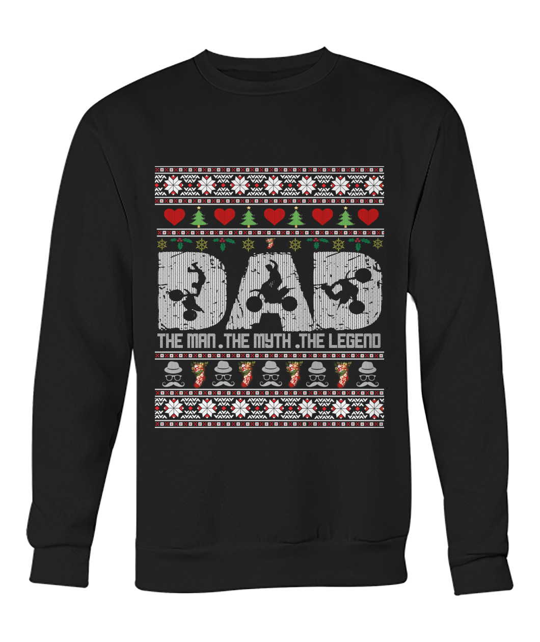 Biker-MotorBike-Motor cycle-Moto racing Christmas Sweater Sweatshirt ...
