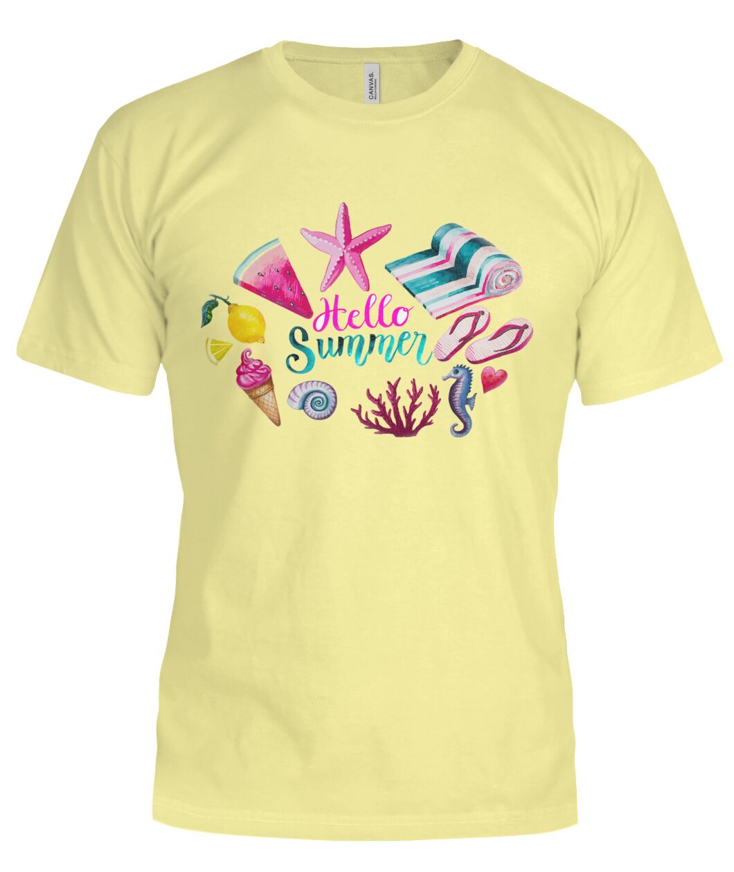 Hello Summer Design T-Shirt - Viralstyle