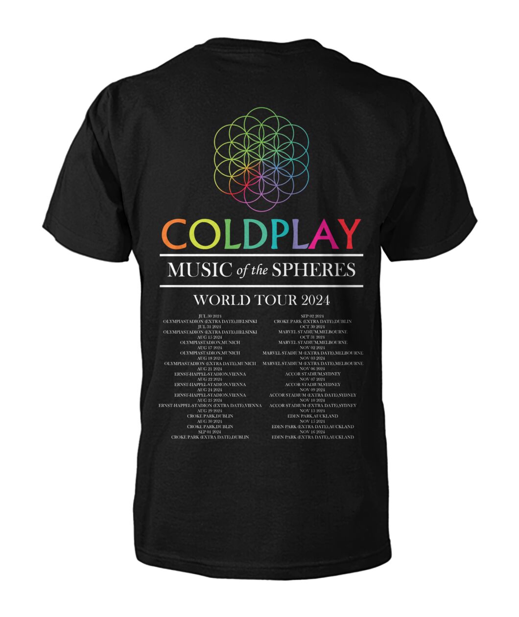 Coldplay Music of the spheres tour 2024 Merch - Viralstyle