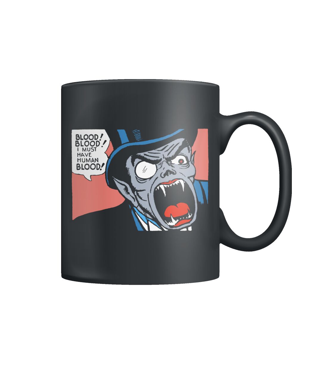 Vintage horror comic vampire mug - Viralstyle