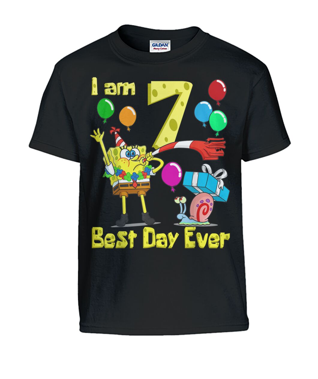 SpongeBob SquarePants - SpongeBob I am 7 Years Old Birthday Party T ...