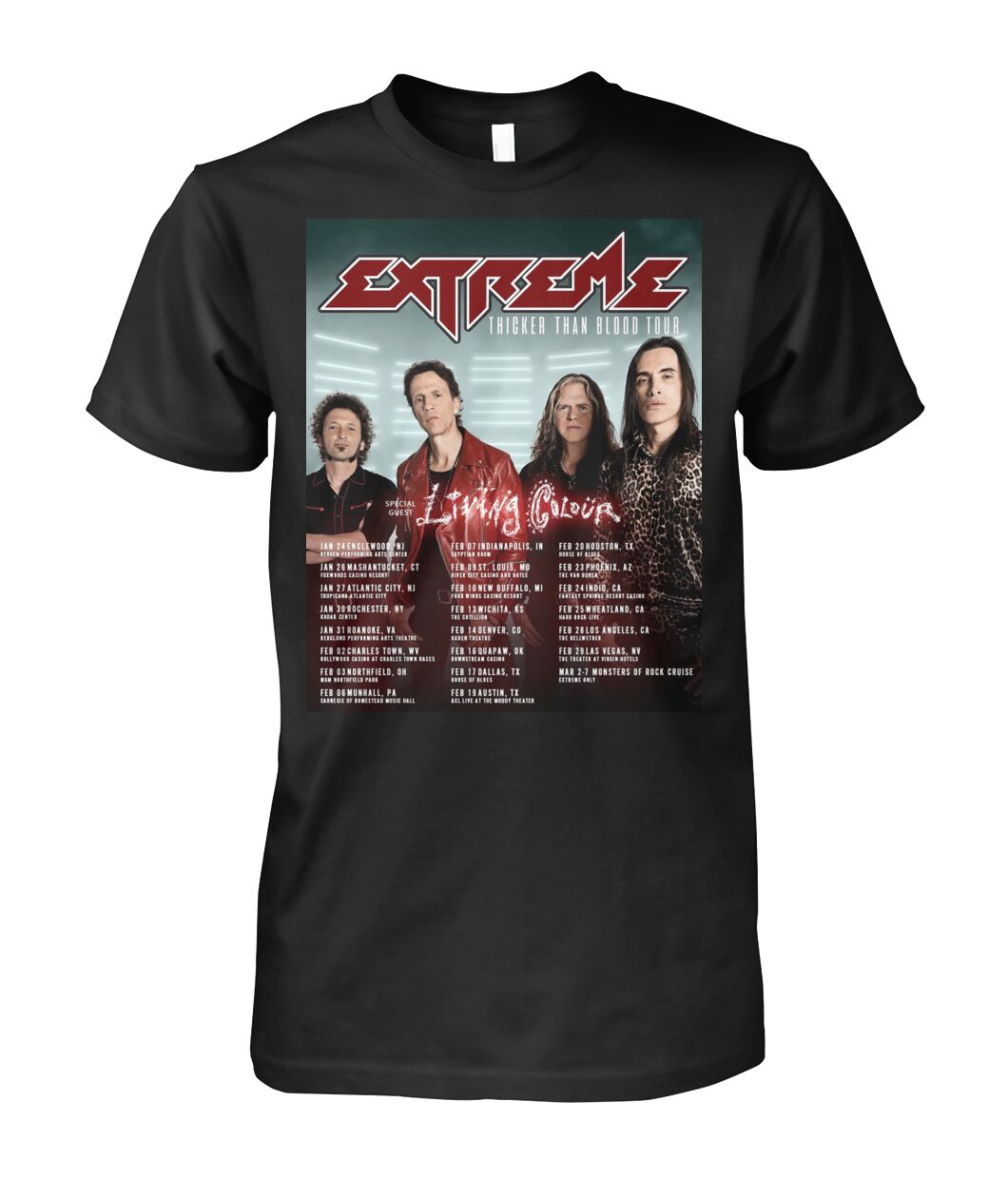 Extreme With Living Colour US Tour 2024 Shirt - Viralstyle
