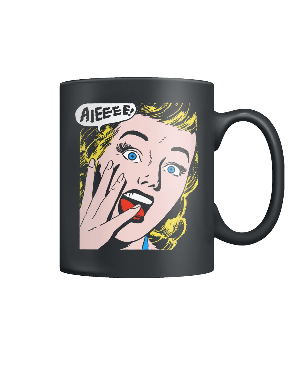 Comic panel woman screaming mug - Viralstyle